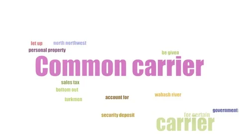Common Carrier Wordcloud Animated Isolat... | Stock Video | Pond5