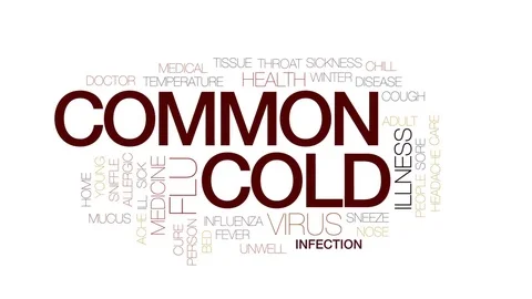 Common cold animated word cloud, text de... | Stock Video | Pond5