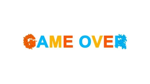 common expression GAME OVER from letters... | Stock Video | Pond5