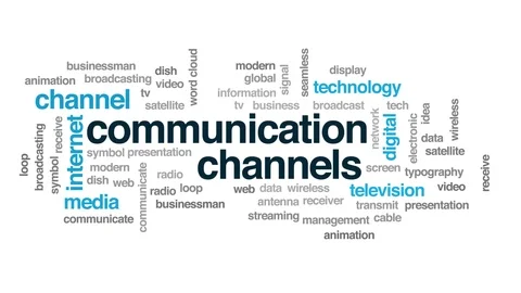 Communication channels animated word clo... | Stock Video | Pond5