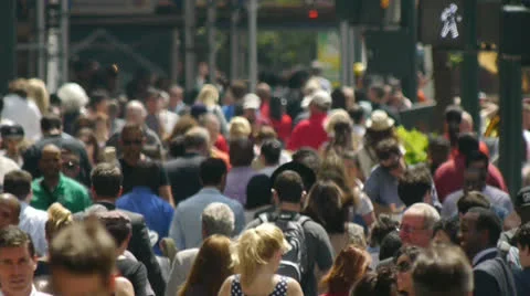 Commuter crowd of business people walkin... | Stock Video | Pond5