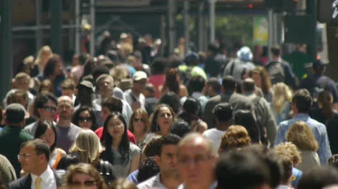 Commuter crowd of business people walkin... | Stock Video | Pond5