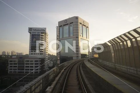 Commuters on Mass Rapid Transit (MRT) train. Stock Image #128471496