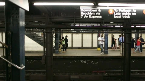 Subway Platform Stock Video Footage | Royalty Free Subway Platform ...