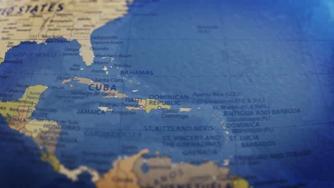 COMP-Globe-Atlas-Cuba map country world | Stock Video | Pond5