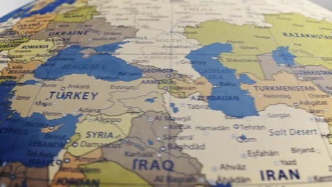 COMP-Globe-Atlas-Turkey map country worl... | Stock Video | Pond5