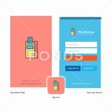 Company Fax machine Splash Screen and Login Page design with Logo ...