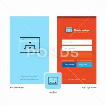 Company Networking Splash Screen and Login Page design with Logo ...