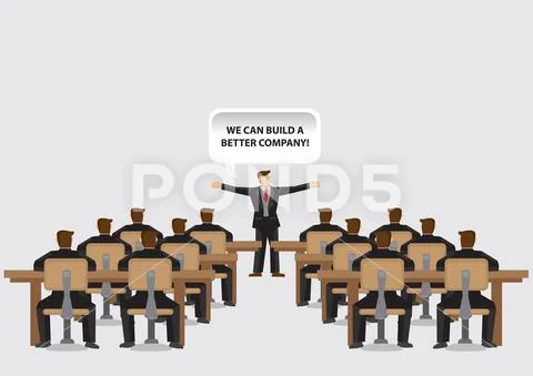 Company Training Program Cartoon Vector Illustration Illustration ...