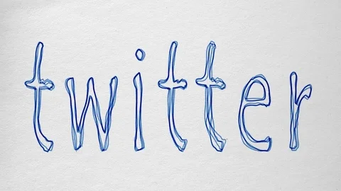company Twitter. Animation in classic ha... | Stock Video | Pond5