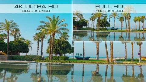 Comparison 4K Ultra HD vs Full HD | Stock Video | Pond5