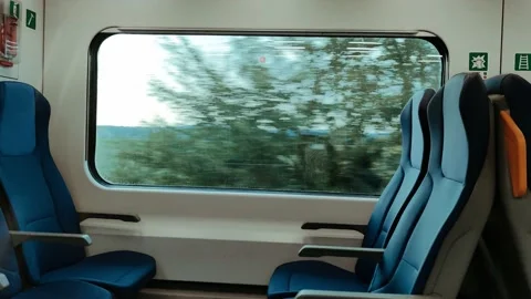 The compartment window of a train, the n... | Stock Video | Pond5