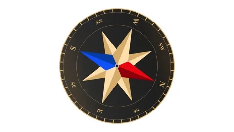 Compass Animation Seamless Loop 4K, rota... | Stock Video | Pond5