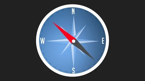 Compass background animation with moving... | Stock Video | Pond5