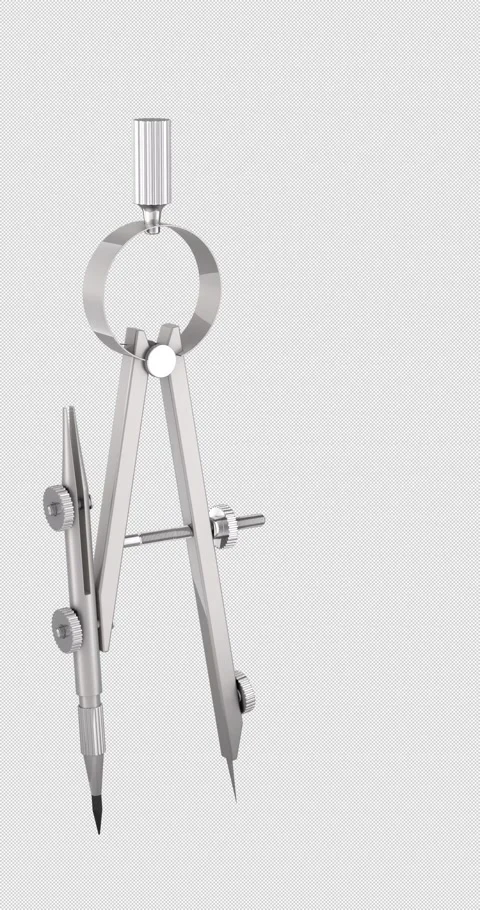 Compass, drawing instrument turning anim... | Stock Video | Pond5