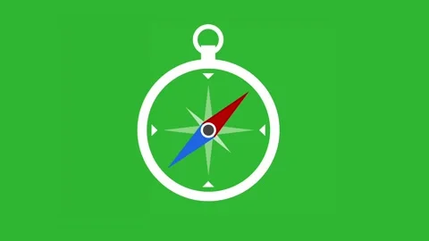 Compass icon animation. 4K animation on ... | Stock Video | Pond5