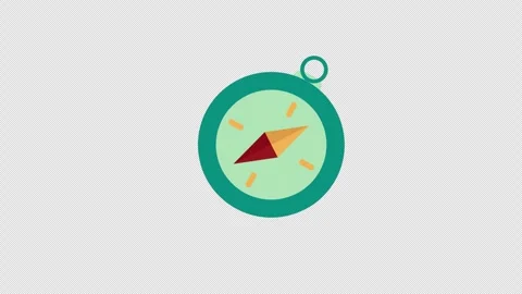Compass icon concept loop animation vide... | Stock Video | Pond5