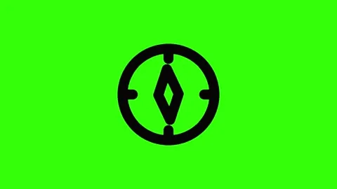 compass icon green animated background, ... | Stock Video | Pond5