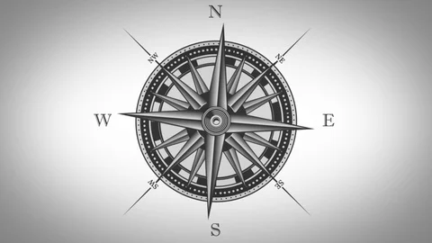 Compass Rose Animation Background Loop | Stock Video | Pond5