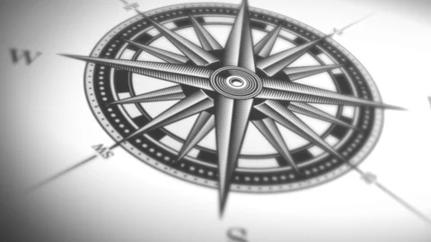 Compass Rose Animation Background Loop | Stock Video | Pond5
