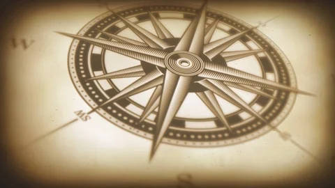 Compass Rose Animation Background Loop | Stock Video | Pond5