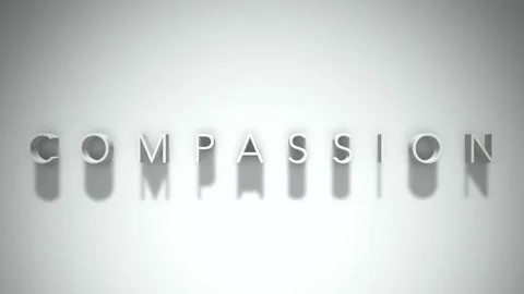 Compassion 3D title animation text with ... | Stock Video | Pond5