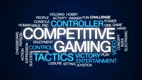 Competitive gaming animated word cloud, ... | Stock Video | Pond5