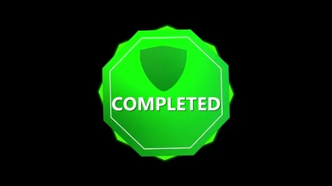 Completed checkmark badge animation. UI ... | Stock Video | Pond5