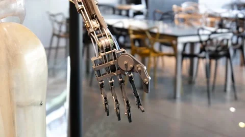 Complex mechanical robotic human like ha... | Stock Video | Pond5