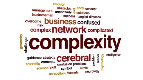 Complexity animated word cloud, text des... | Stock Video | Pond5