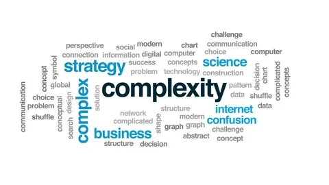 Complexity animated word cloud, text des... | Stock Video | Pond5