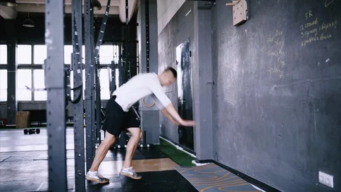 Complicated exercise is not for beginner... | Stock Video | Pond5