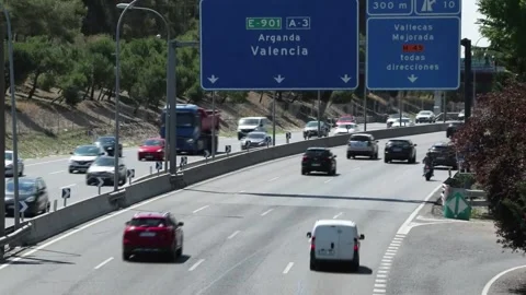 Complicated traffic at the exits from Ma... | Stock Video | Pond5