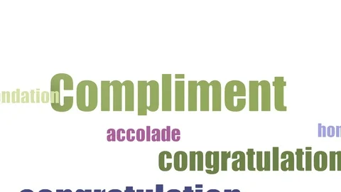 Compliment Word Cloud Animated Isolated ... | Stock Video | Pond5