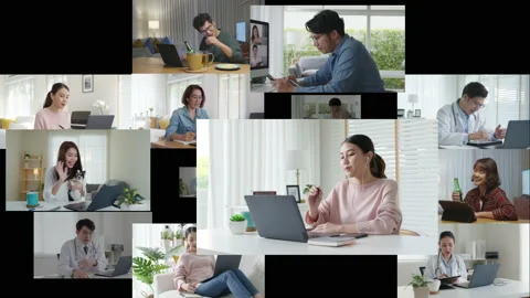 Composite video wall collage online home... | Stock Video | Pond5