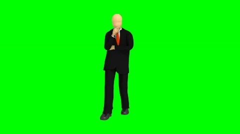Computer animation showing 3d man think... | Stock Video | Pond5