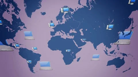 Computer background - world moving from ... | Stock Video | Pond5