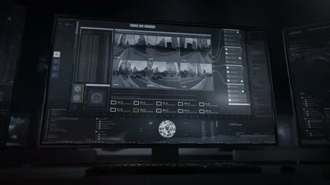 Computer City Streets Scan Analysis By A... | Stock Video | Pond5