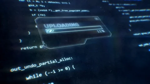Computer Code Displayed on Sci-Fi Screen... | Stock Video | Pond5