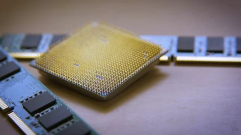 Computer Chip Isolated Stock Video Footage | Royalty Free Computer Chip ...