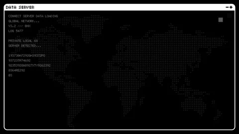 computer data screen world map coding | Stock Video | Pond5