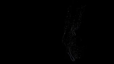 Computer drawing, slow motion. Dance of ... | Stock Video | Pond5