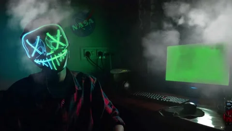 Computer gaming overheating green screen... | Stock Video | Pond5