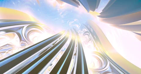 Computer generated animation of sci-fi f... | Stock Video | Pond5