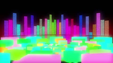 Computer generated animations of music f... | Stock Video | Pond5