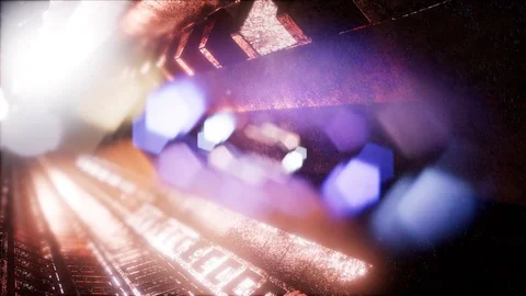 Computer generated ride in a spaceship t... | Stock Video | Pond5