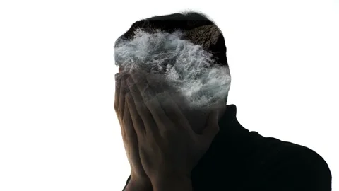 Computer graphics and double exposure. A... | Stock Video | Pond5