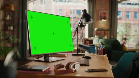 Green Screen Loft Background Stock Video Footage | Royalty Free Green ...