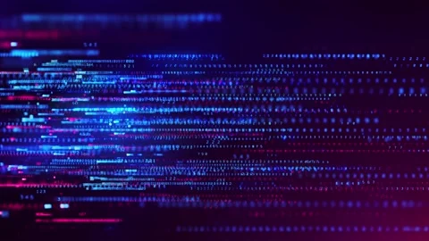 Computer horizontal matrix code. Abstrac... | Stock Video | Pond5