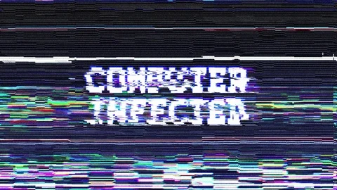 COMPUTER INFECTED Glitch Text Animation,... | Stock Video | Pond5